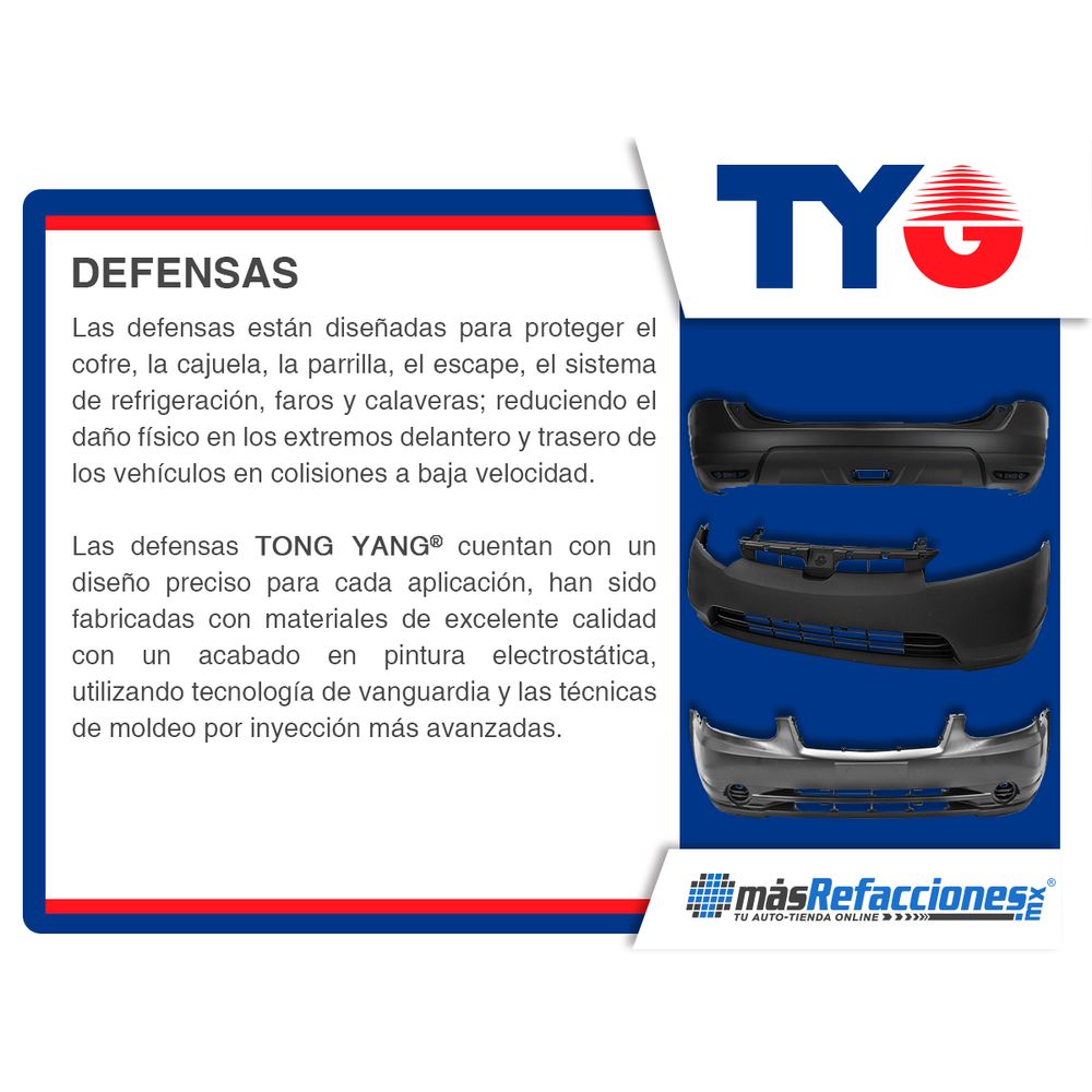 TONG YANG Defensa Trasera Con Hoyo Para Spoiler P/Pintar Toyota Matrix ...