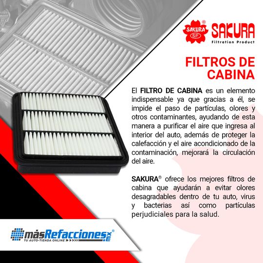 SAKURA Filtro Para Cabina Cadillac Escalade 2003-2006 Escalade Ext V8 6 ...