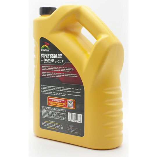 ROSHFRANS Aceite De Transmisión Estandar 80W90 Super Gear Oil 5 Litros - masrefacciones