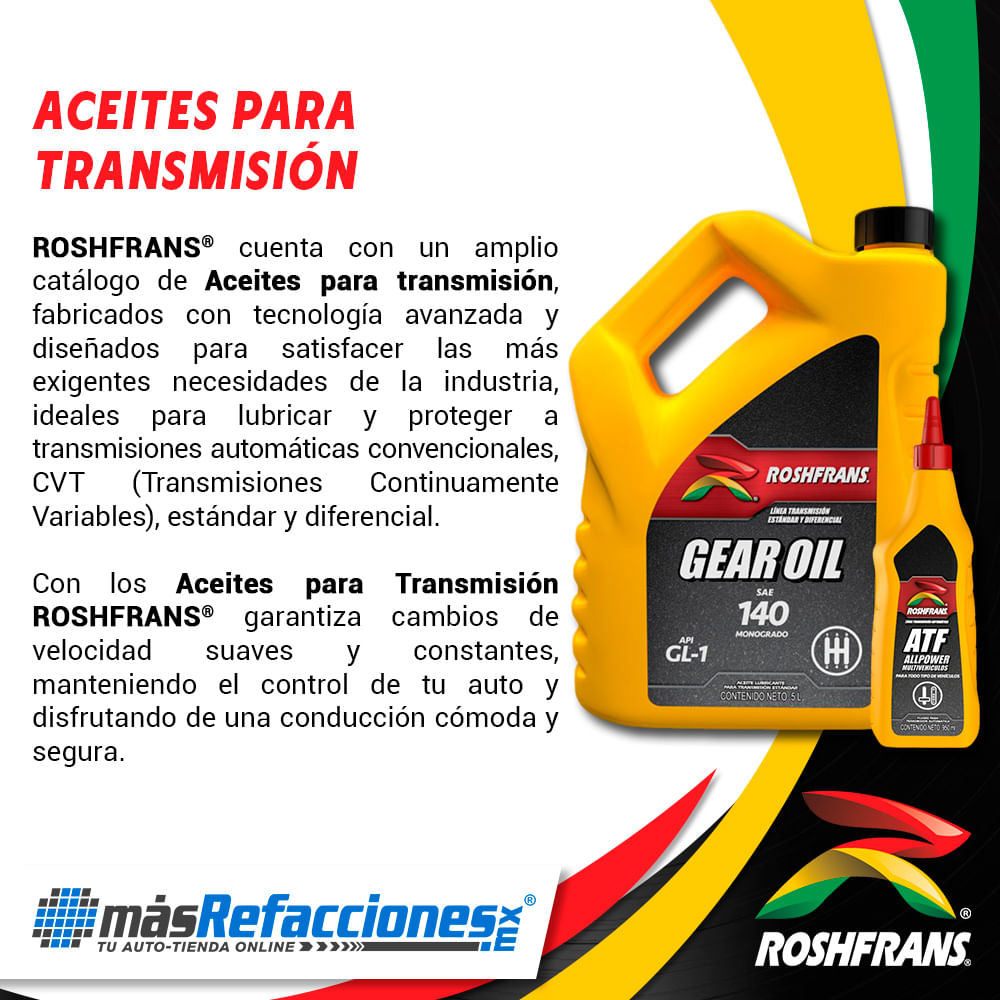 ROSHFRANS Aceite De Transmisión Estandar SAE 140 Gear Oil 5 Litros ...