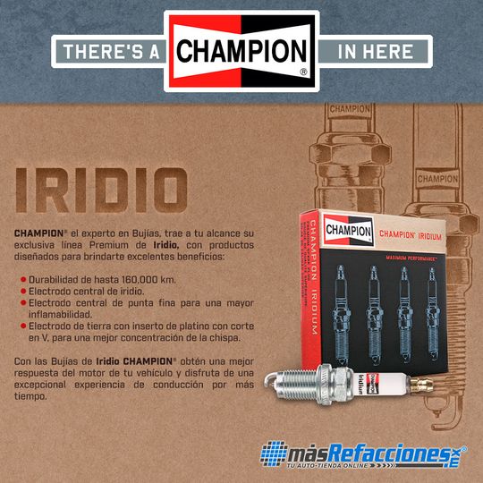 CHAMPION Kit De 6 Bujías De Encendido Iridium Toyota Highlander 2017 ...